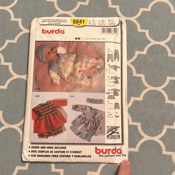Burda | Office | Vintage Burda Sewing Pattern Babydoll Clothes 884 ...